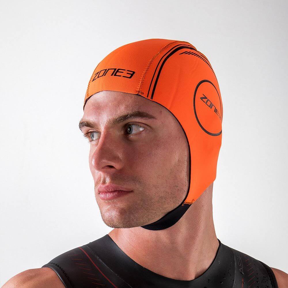 Orange Neoprene Swim Cap – ZONE3